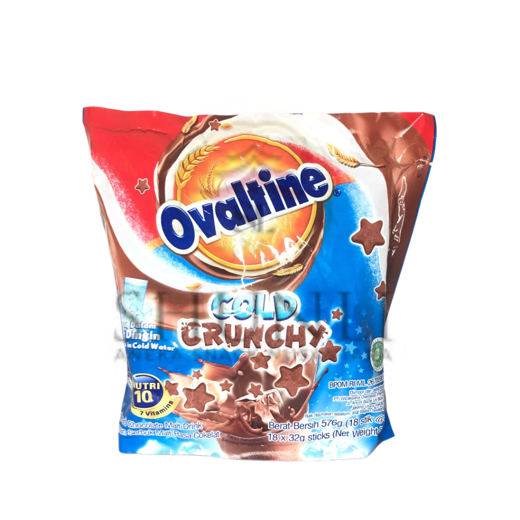 Jual Ovaltine Cold Crunchy Susu Bubuk Coklat Stik 32 gr x 18 stik ...