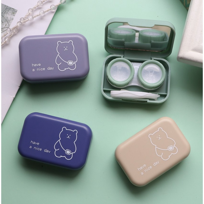 Jual RATU Tempat Softlens Mini Bear Premium Travel Kit | Kotak Softlens ...