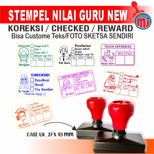 Jual Stempel Nilai Guru New / Penilaian (DESIGN BARU) | Shopee Indonesia