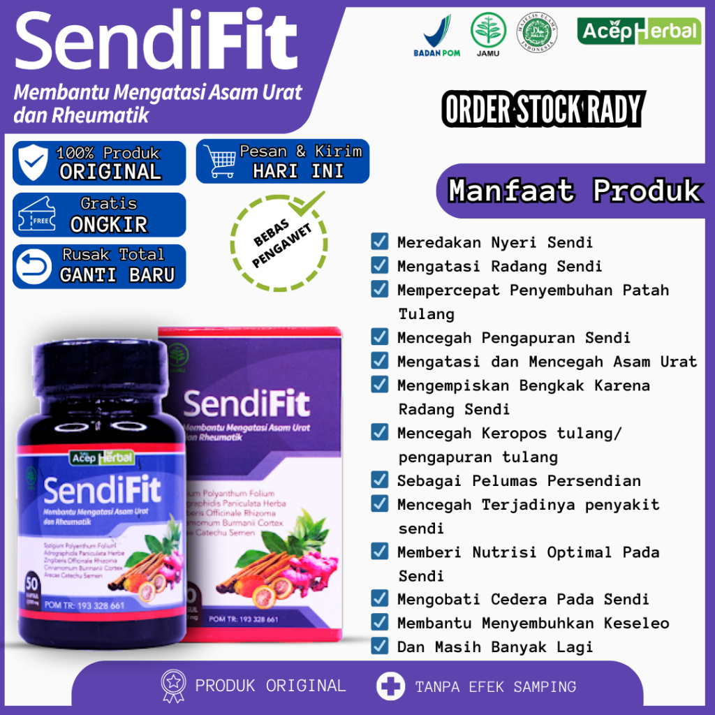 Jual Sendifit 100% Original - Suplemen Untuk Tulang Dan Sendi - Garansi ...