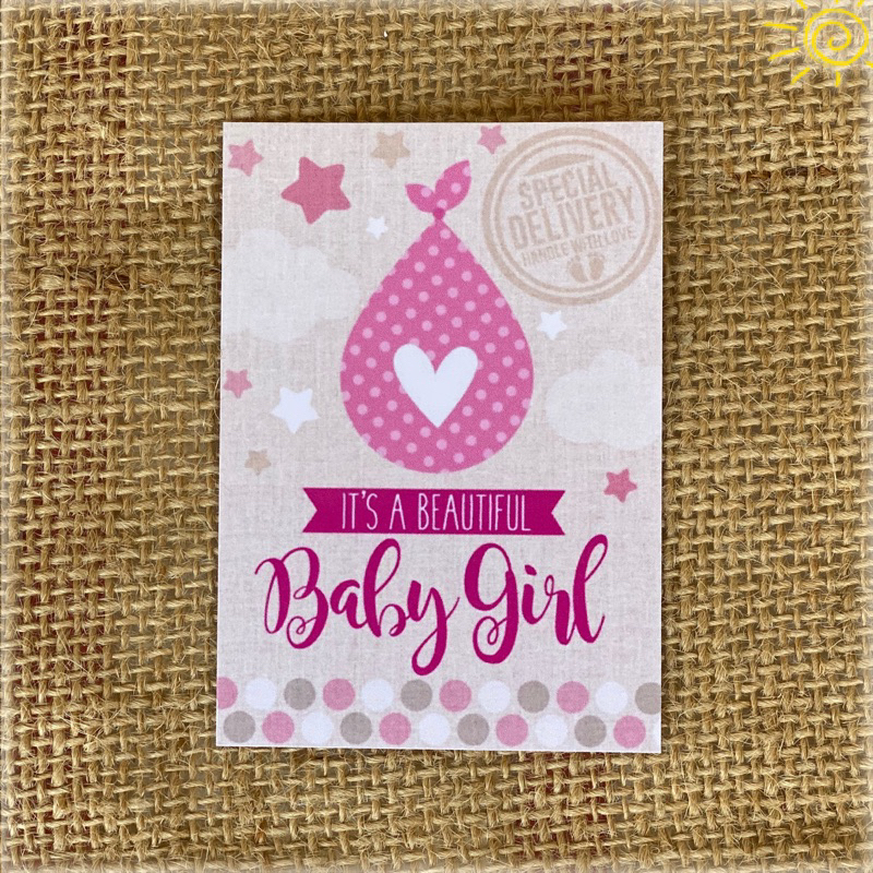 Jual 1pcs sticker hampers welcome baby / sticker welcome baby boy baby ...