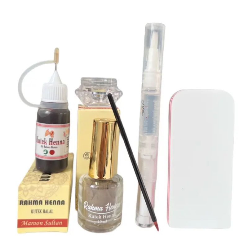 Jual NEW Henna Rahma varian Maroon Sultan Dark 5 IN One Original henna ...