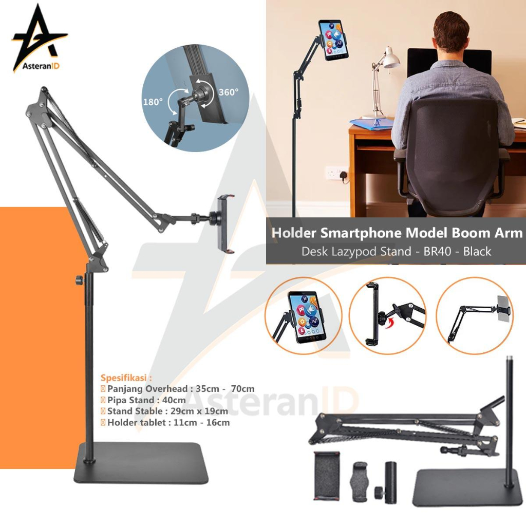 Jual Stand Braket Overhead Handphone Tablet Holder Tab Untuk Holder ...