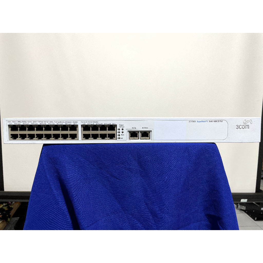 Jual switch 3com superstack 3 4200 24 port 10 100 2 gigabit manage web ...