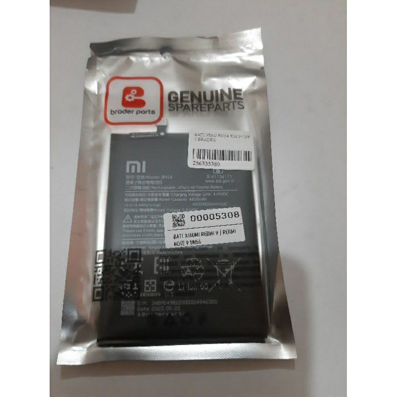 Jual BATRE BATERAI BATTERY BATTERAI XIAOMI REDMI 9 / REDMI NOTE 9 BN54 ...