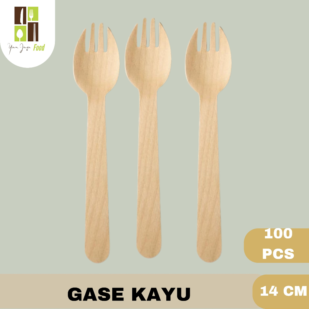 Jual Best Fresh Garpu Kayu (15.5 cm ) / Gase Kayu ( 14 cm ) / Pisau ...