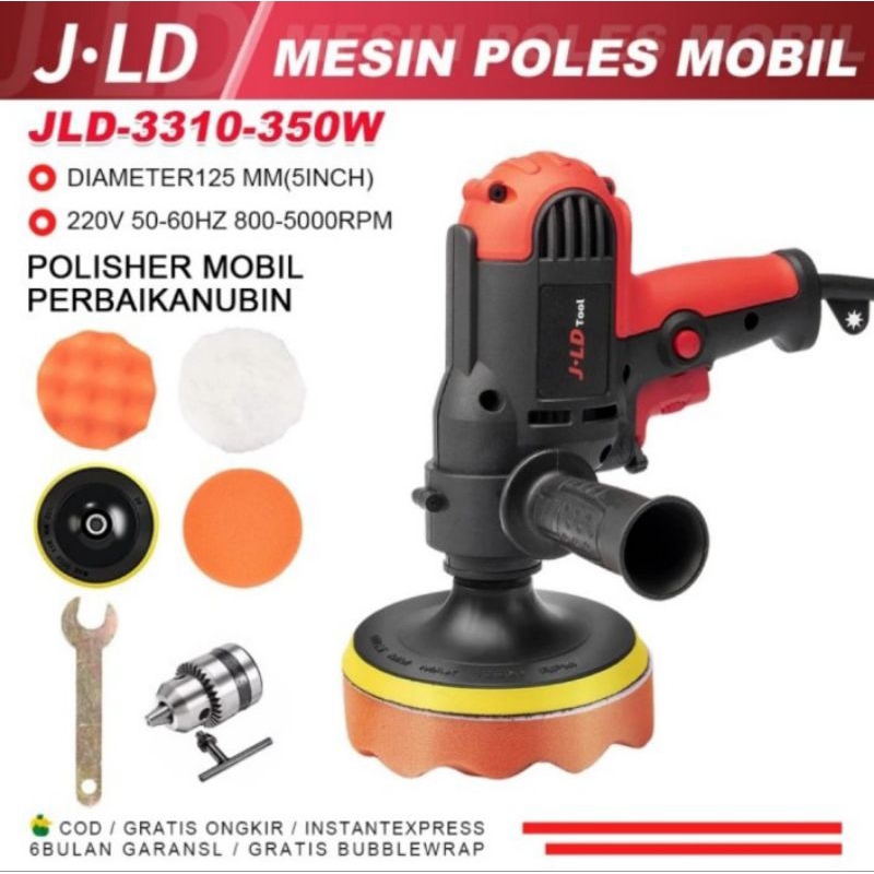 Jual Mesin poles JLD J3310 ukuran 5 inch 350w polisher machine mesin poles mobil | Shopee Indonesia