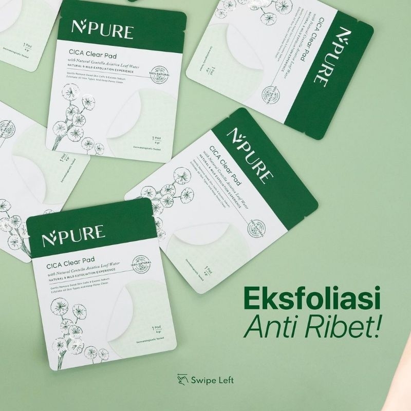 Jual Npure Cica Clear Pad Toner Pad Eksfoliasi Kemasan Sachet isi 5pcs ...