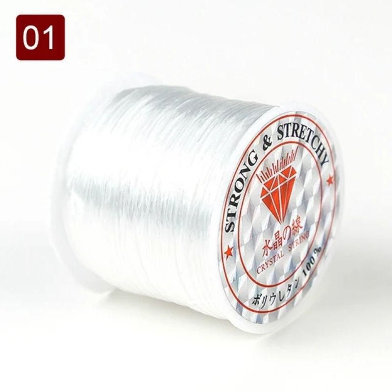 Jual Benang serat elastis 1 Roll Bahan Pembuat Kerajinan DIY Gelang dan ...