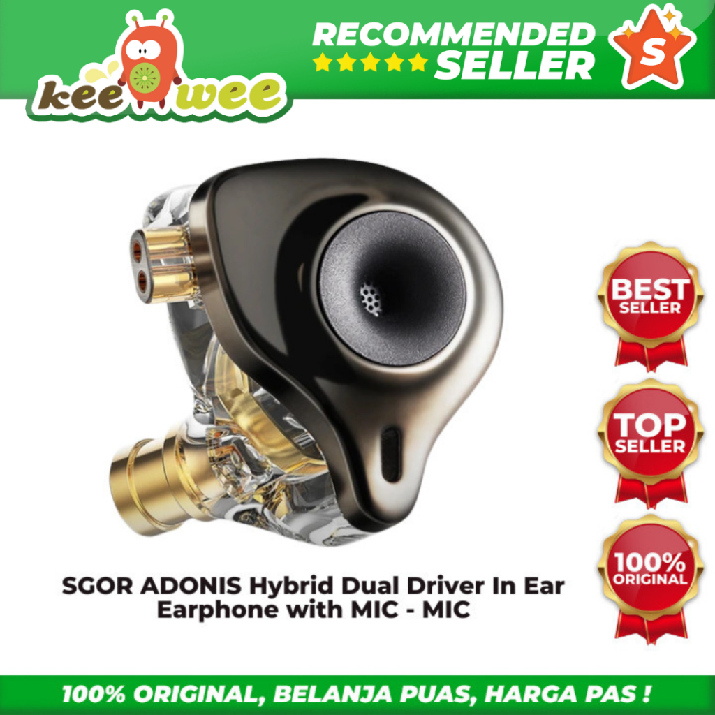 Jual SGOR ADONIS Hybrid Dual Driver In Ear Earphone with MIC | Shopee ...