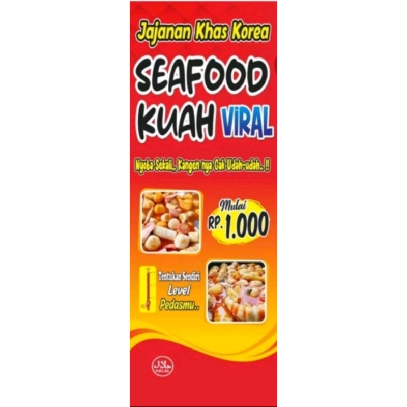 Jual SPANDUK BANNER SEAFOOD KUAH, PENTOL | Shopee Indonesia