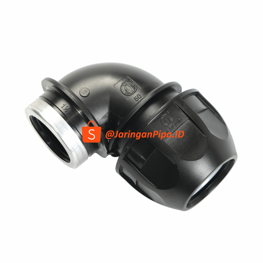 Jual Fitting HDPE Female Elbow 50mm x 1 1/2" | Shopee Indonesia