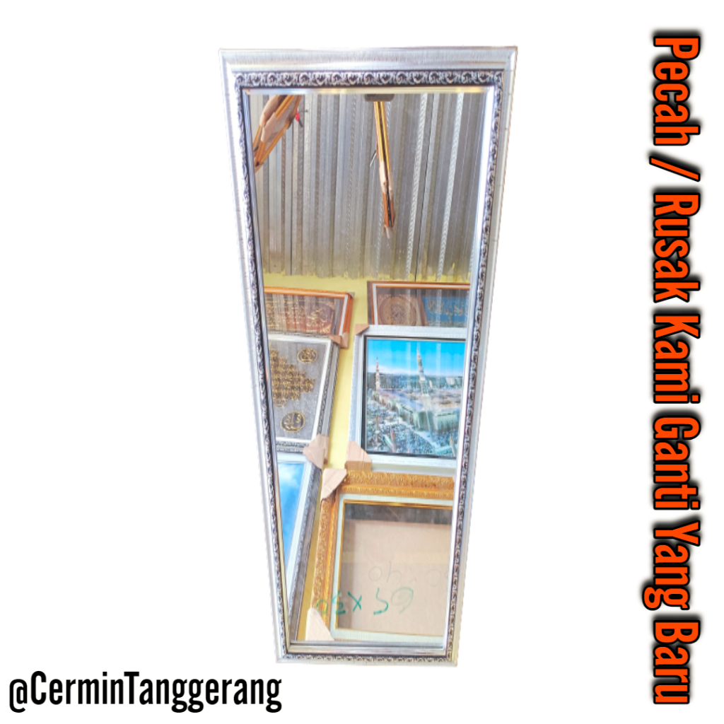 Jual KACA CERMIN GANTUNG / DINDING / TEMBOK UKURAN 35 x 127 CM FULL ...