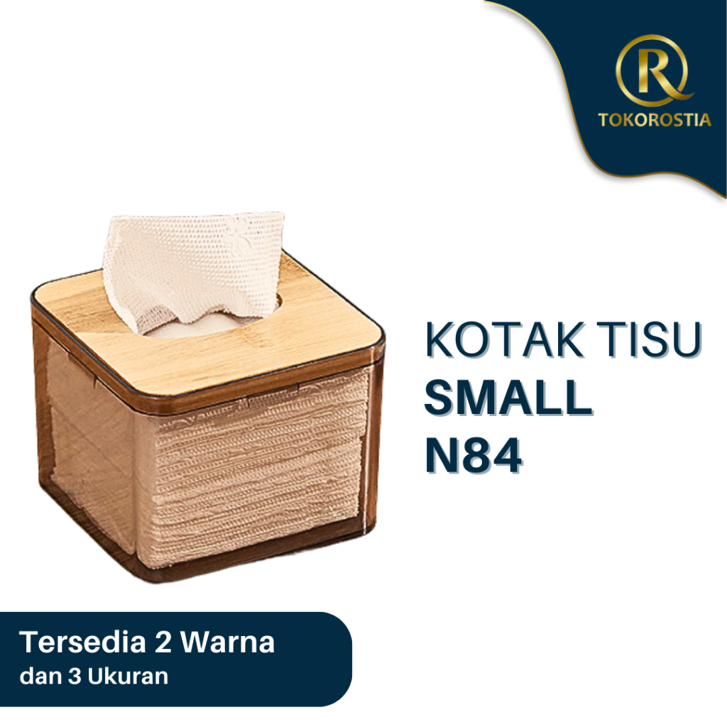 Jual Kotak Tempat Tisu Small N84 Wadah Tisu Kayu Minimalis Transparan ...