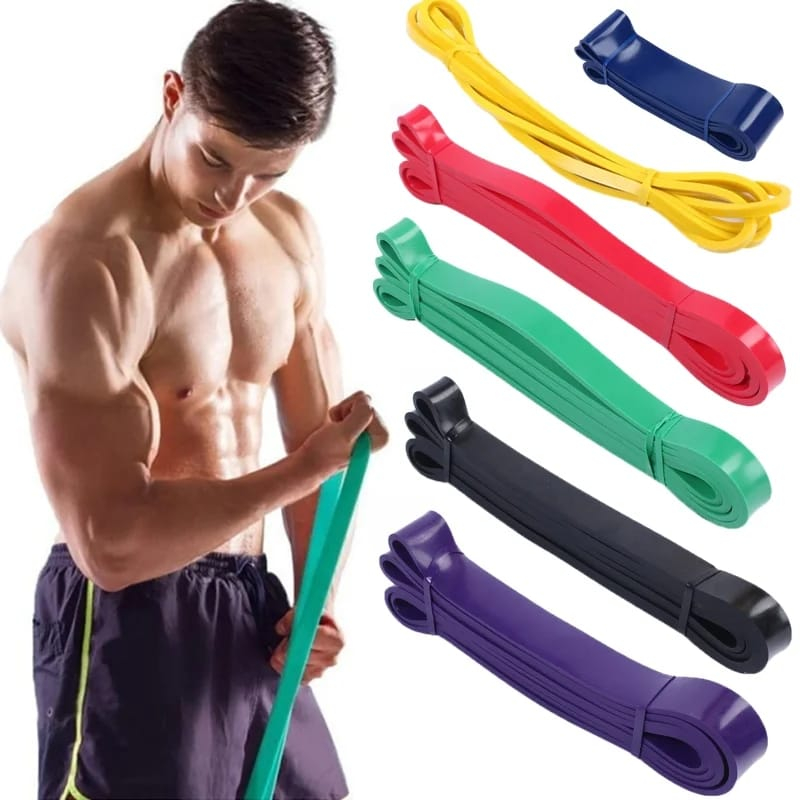 Jual Resistance Band Power Stretching Pull Up Yoga Pilates Fitness Gym ...