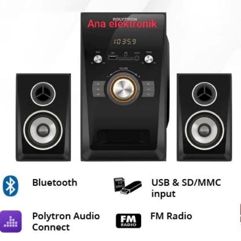 Jual SPEAKER POLYTRON PMA 9521 BLUETOOTH USB FM RADIO | Shopee Indonesia