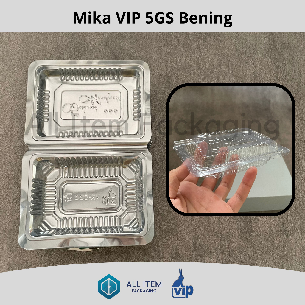 Jual Mika VIP 5GS / Mika Plastik Roti Jajan / Box Mika Makanan Kue @100 ...