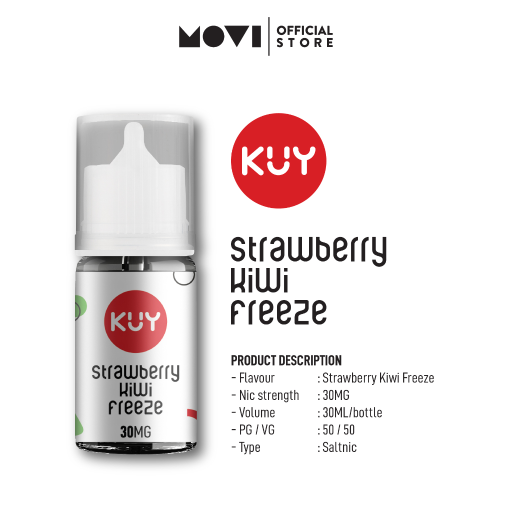 Jual LIQUID KUY SALT STRAWBERRY KIWI FREEZE 30MG 30ML BY MOVI | Shopee ...