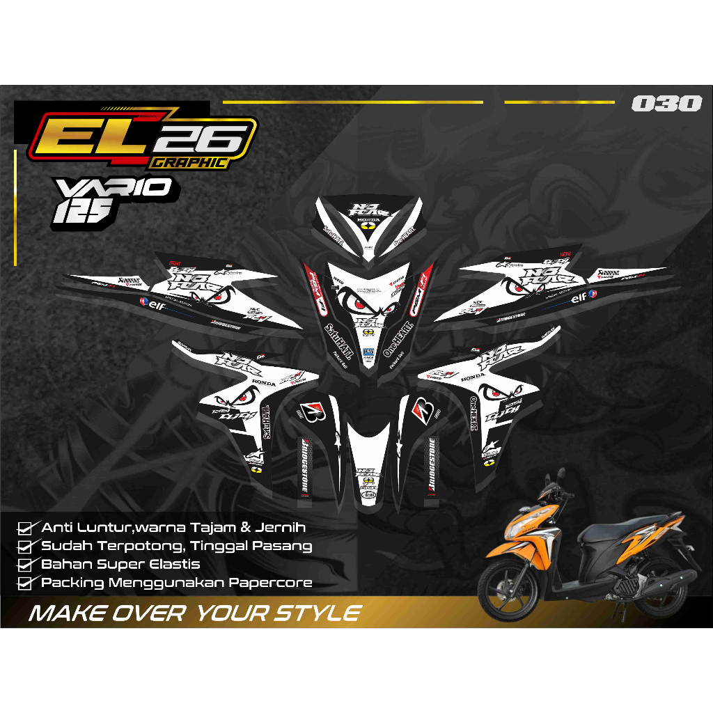 Jual 30 Sticker Decal Full Body Vario 125 Old / Lama -Sticker Decal ...