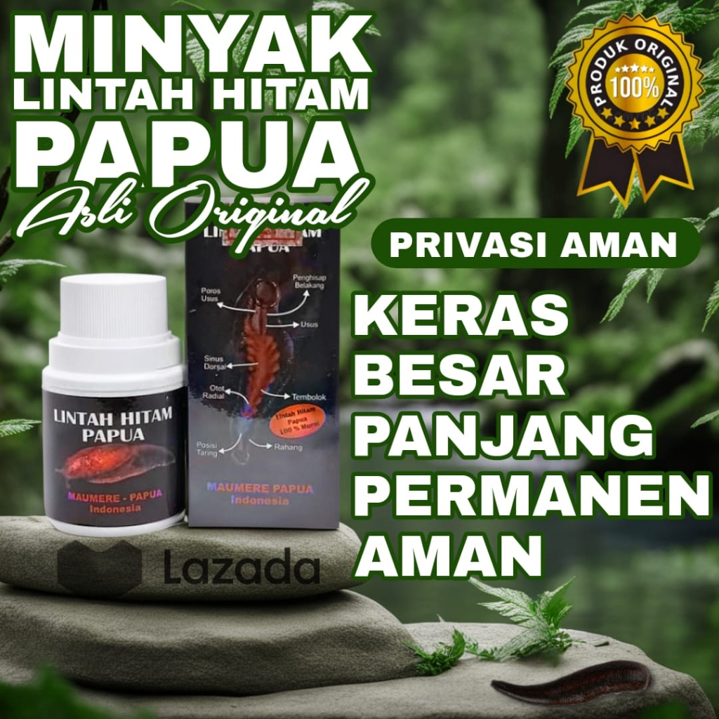 Jual minyak lintah hitam papua 100% original pembesar alat vita pria | Shopee Indonesia