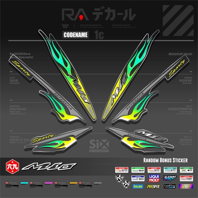 Jual STRIPING TRANSPARAN MIO SPORTY MOTIF API/STICKER MIO SMILE/MIO ...