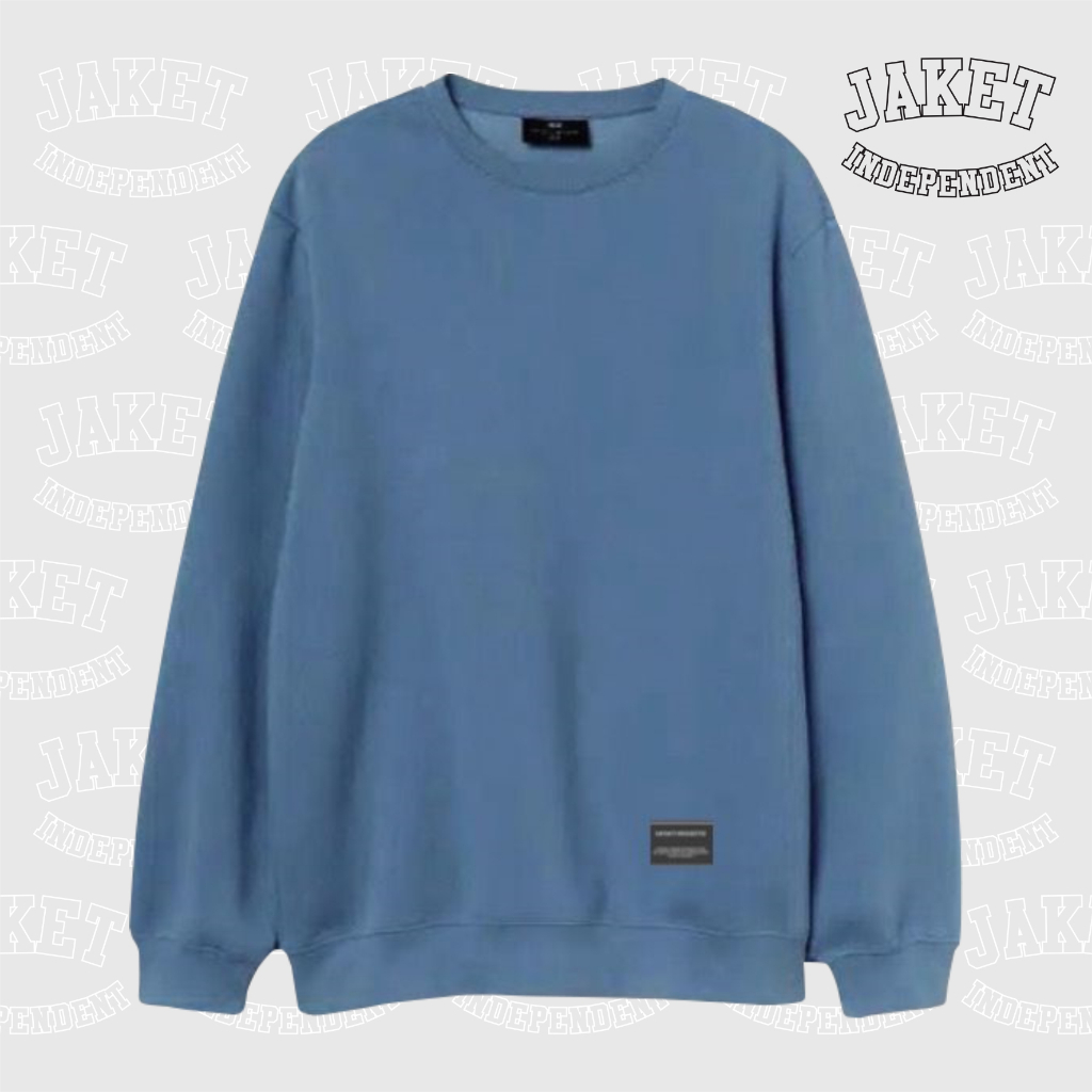 Jual Sweater Polos Warna Denim Oversize Basic Premium Crewneck Polos ... Jual Sweater Polos Warna Denim Oversize Basic Premium Crewneck Polos ...