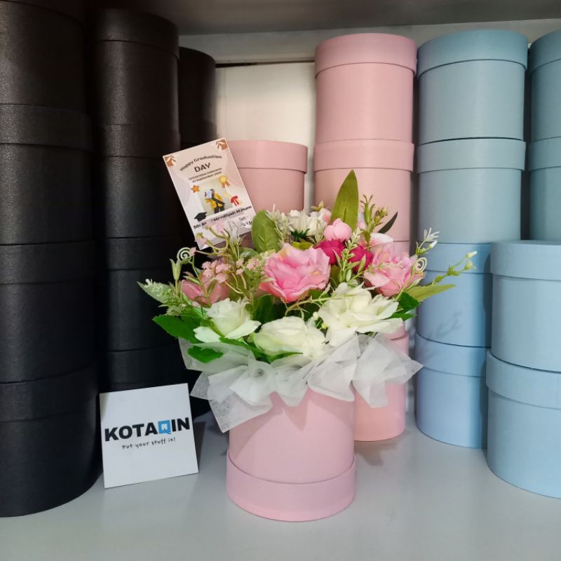 Jual Bloom box flower / Box buket bunga / Round box / Box bunga bulat ...