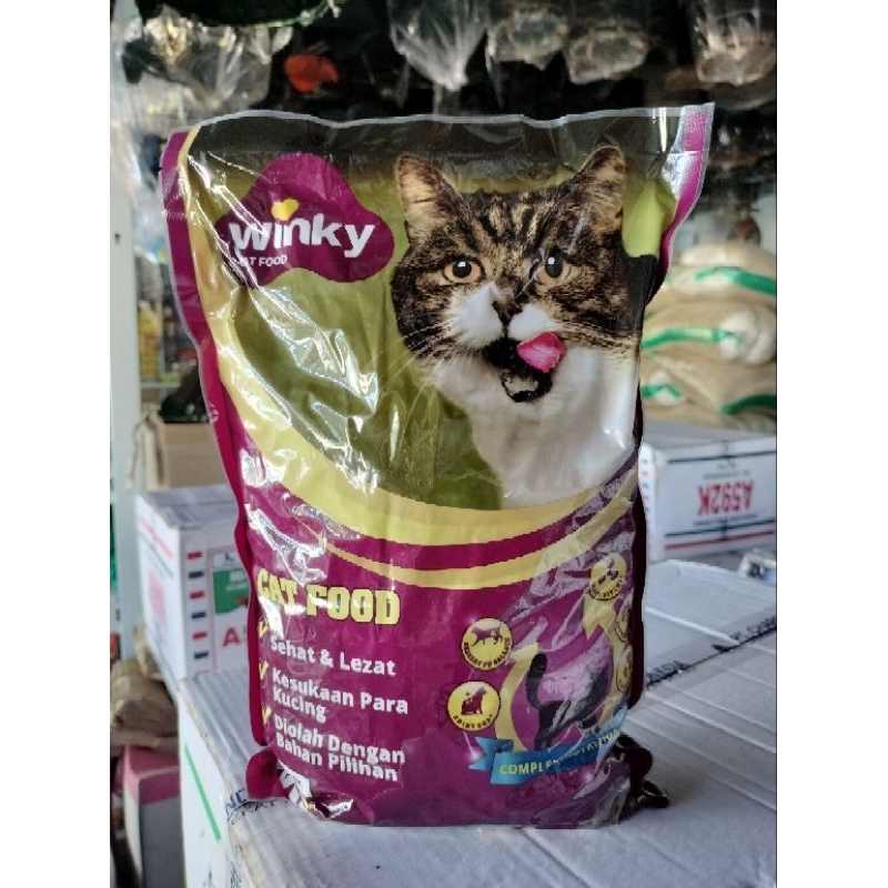 Jual Winky Cat Adult 1kg Bau enak Kucing Pasti Suka! free pack kardus ...
