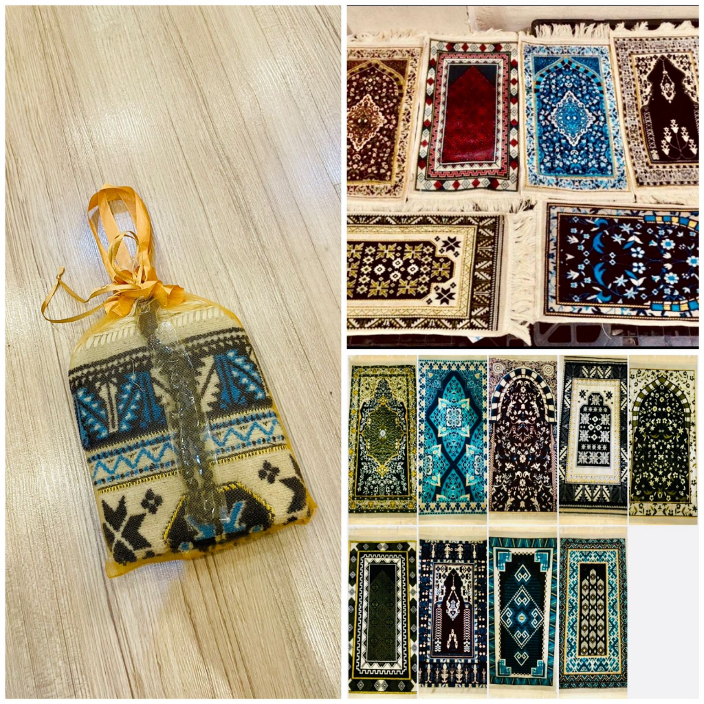 Jual Paket Souvenir Tile Sajadah Karishma Mini + Tasbih Pita | Shopee ...