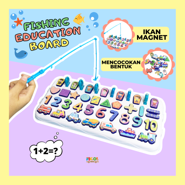 Jual Mainan Papan Pancing Edukasi Huruf dan Angka Mainan Edukasi Anak ...