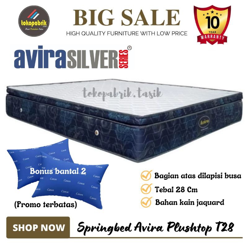 Jual Kasur Springbed Plustop Double Busa Avira Tebal 28 Cm Springbed ...