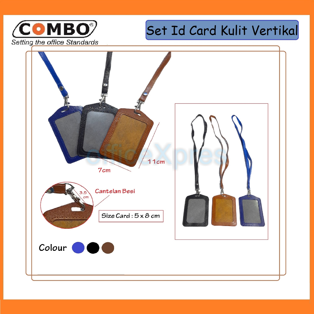 Jual ID Card Kulit / Name Tag Kulit / Card Holder / Tempat Kartu Id ...