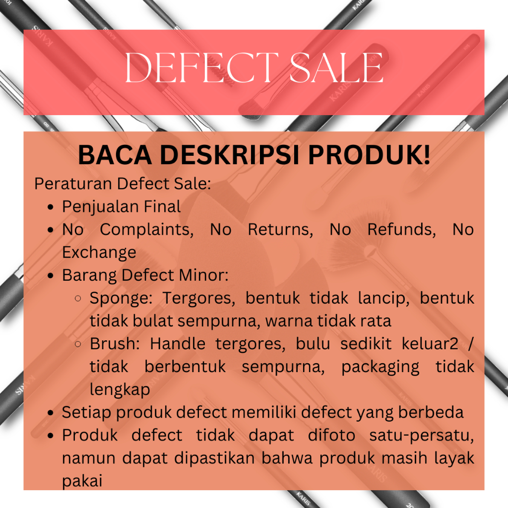 Jual (BACA DESKRIPSI!) KARIS Defect Products - Prive Brush | Shopee Indonesia