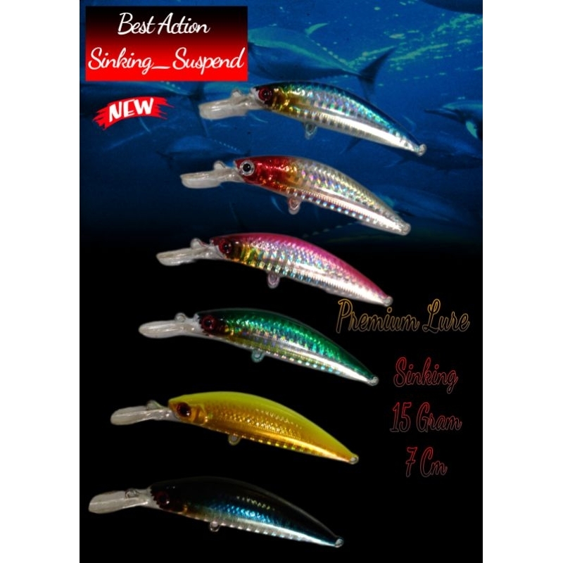 Jual MINNOW SINKING 15gr Panjang 7cm || Lure Casting | Shopee Indonesia
