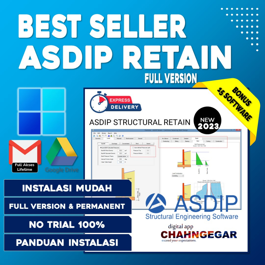 Jual ASDIP Retain 2025 Structural Full Version Lifetime Software rekayasa struktur | Shopee ...