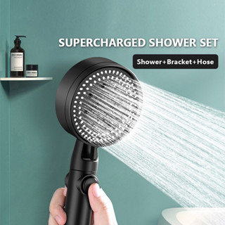 Jual 3In 1 Kepala Shower Set Mandi Hitam Premium Shower Head Set 5 Mode Adjustable Shower Dengan ...