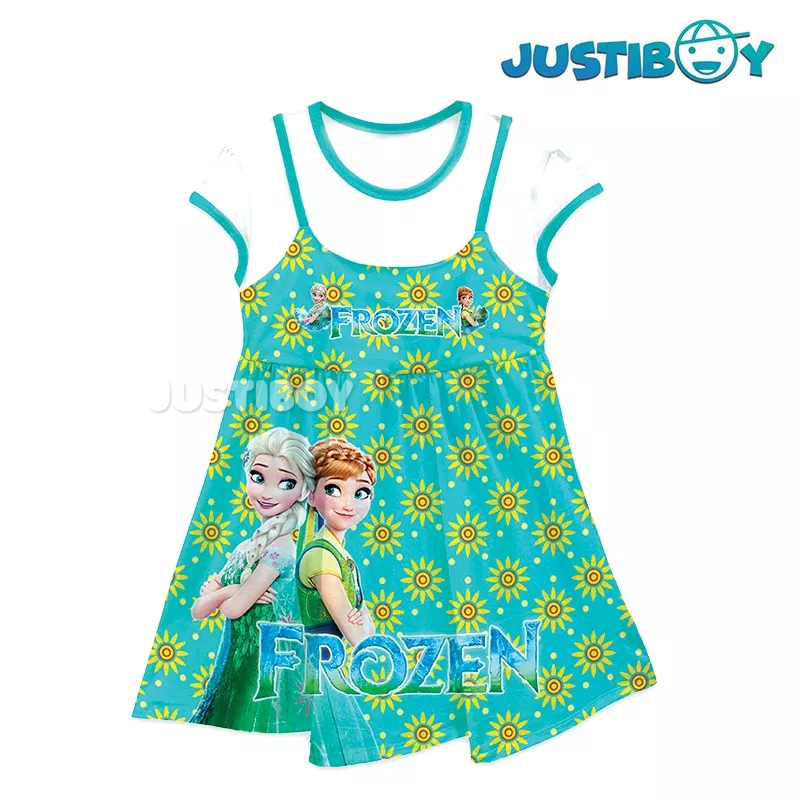 Jual Dress Anak Perempuan Frozen Elsa Anna Umur 2 - 8 Tahun / Daster ...