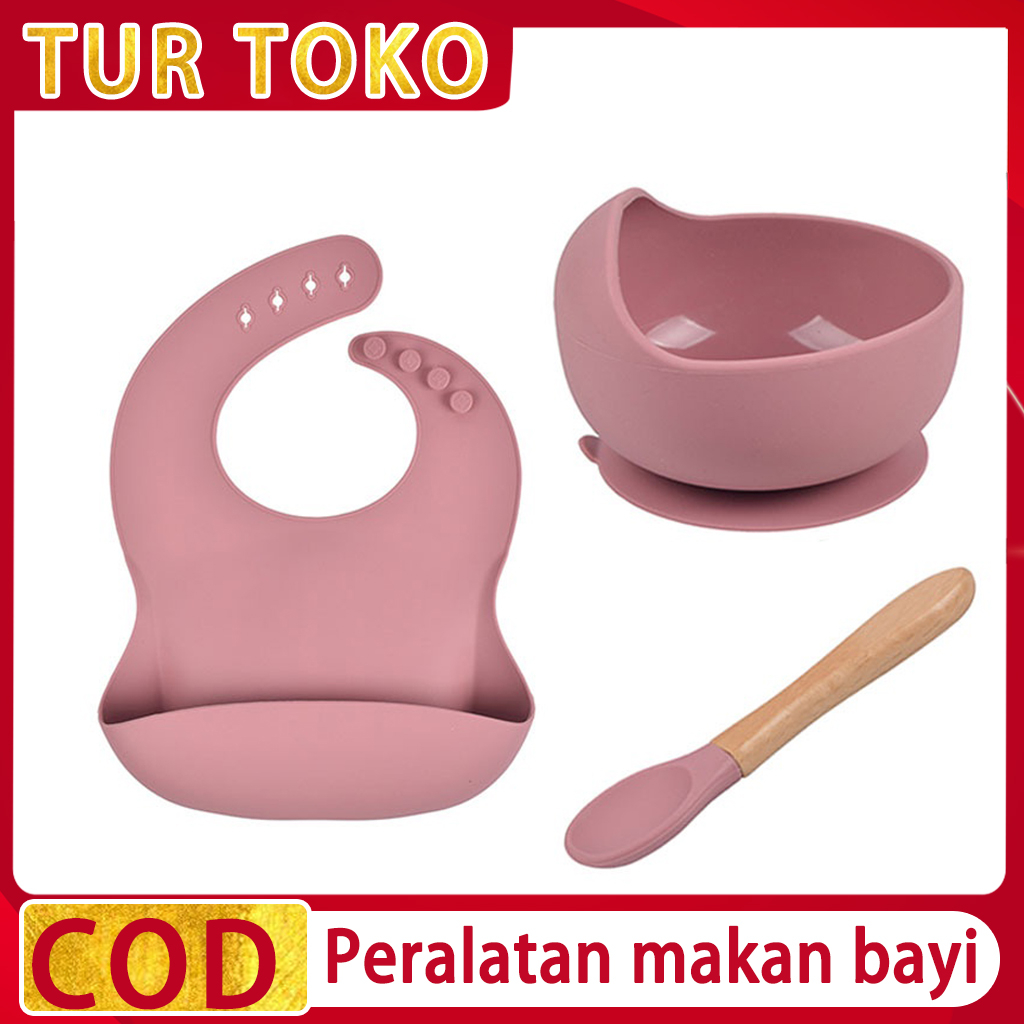 Jual Peralatan Makan Bayi 3pcs set alat makan bayi Peralatan makan ...