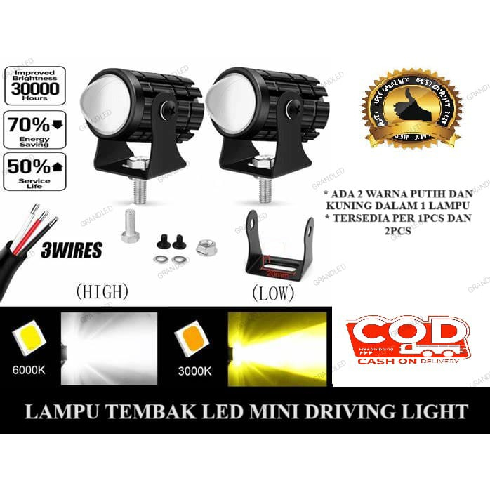 Jual Lampu Tembak Laser Led Mini 2 Warna - Lampu Tembak Sorot Foglamp ...