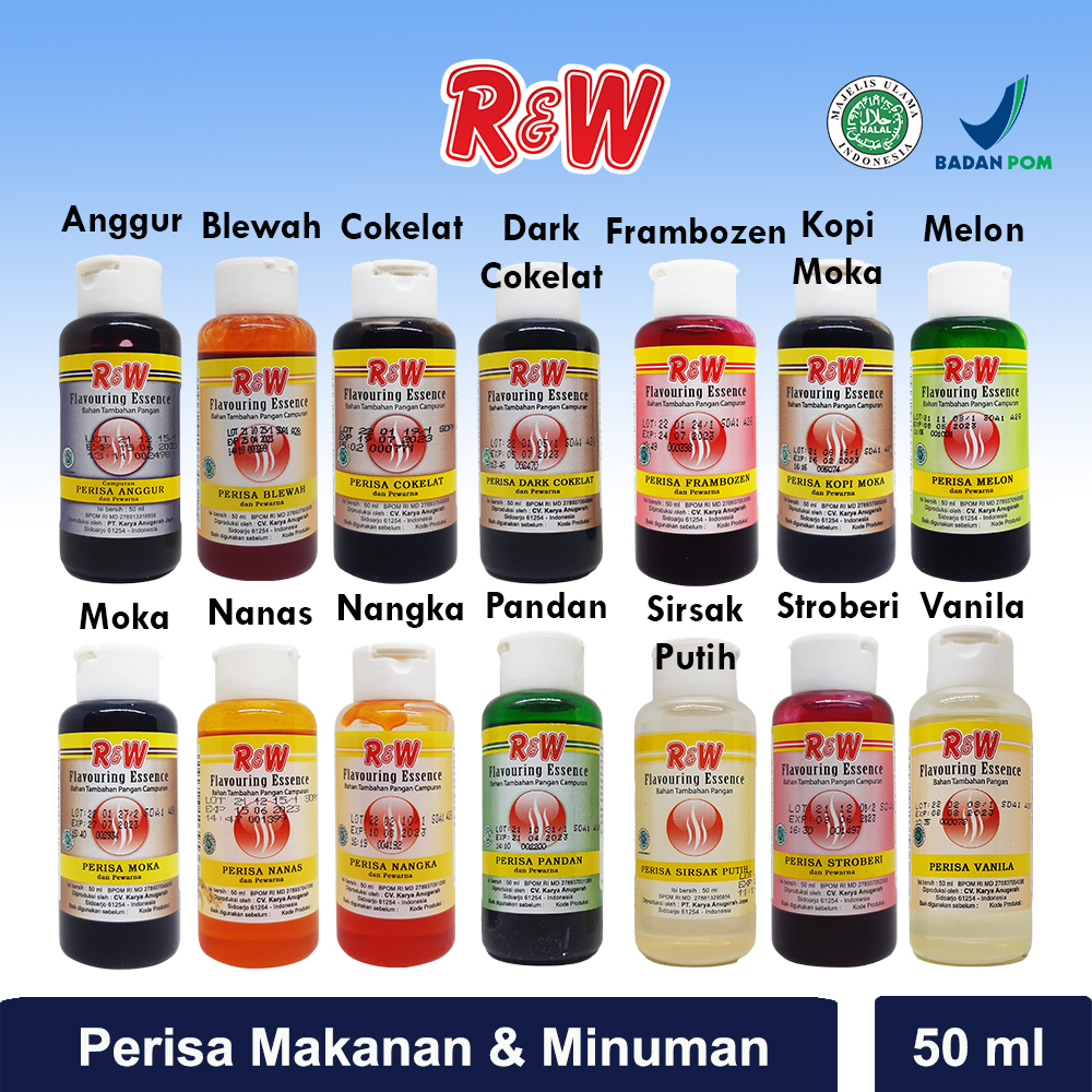 Jual Perisa Essence Pasta Makanan Minuman Rajawali R&W RW 50 ml ...