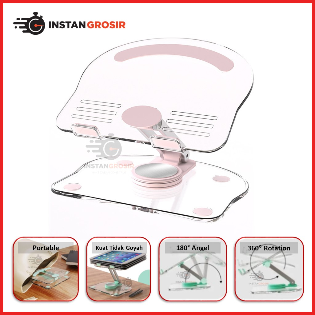 Jual Phone Holder Meja HD69 Akrilik Transparan Senderan Hp Standing ...