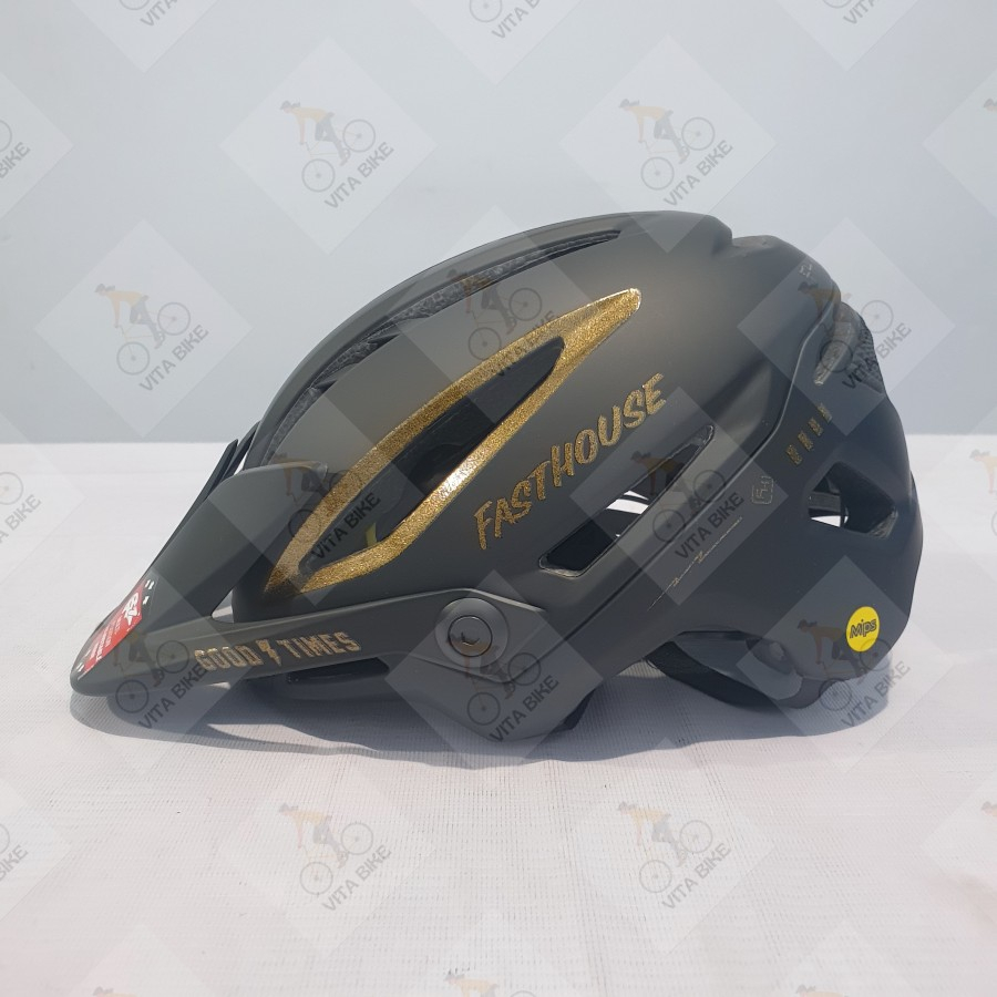 Jual Helm Sepeda Gunung MTB Bell Sixer Mips Black Gold Fast House ...