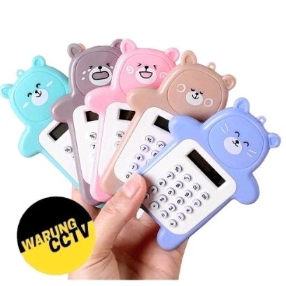 Jual KALKULATOR MINI BERUANG gantungan kunci pink coklat biru hijau ...