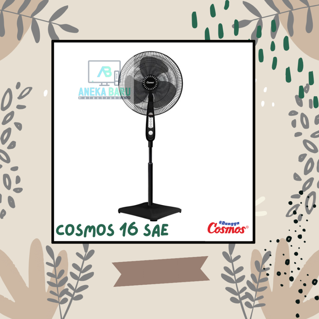 Jual Cosmos Stand Fan Kipas Angin Berdiri 16 SAE ( 16 Inch) | Shopee ...