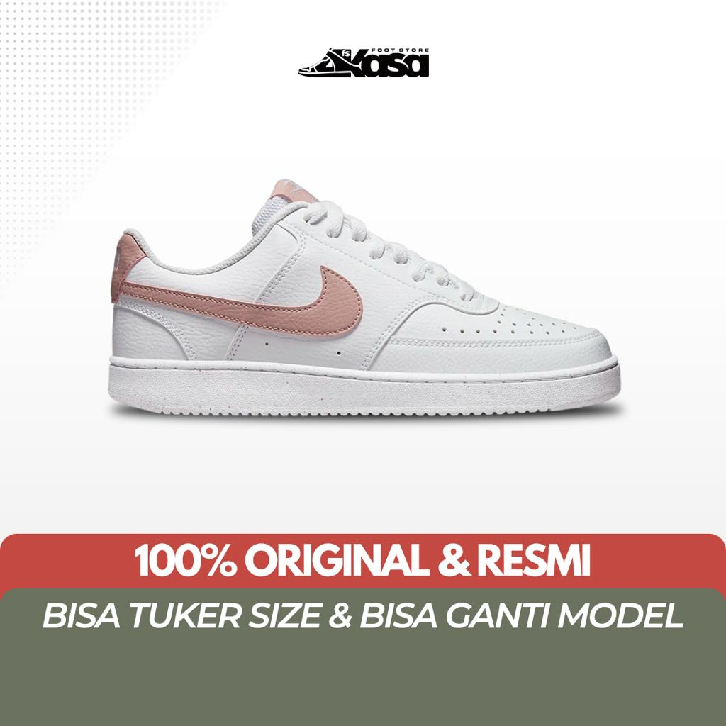 Jual Sepatu Sneakers Wanita Nike Court Vision Low White Pink | Shopee ...