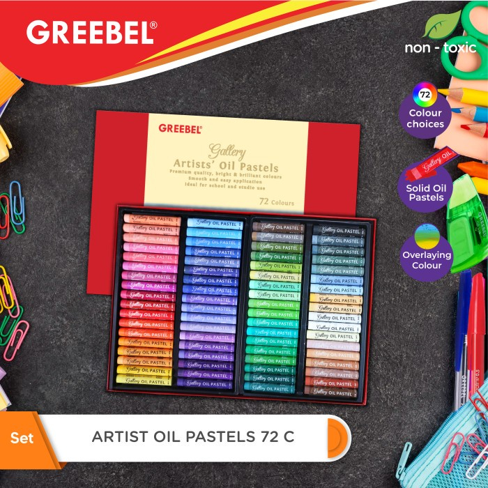 Jual Greebel Artist Oil Pastels 72 Warna Oil & Dry Pastel Crayon Oil ...