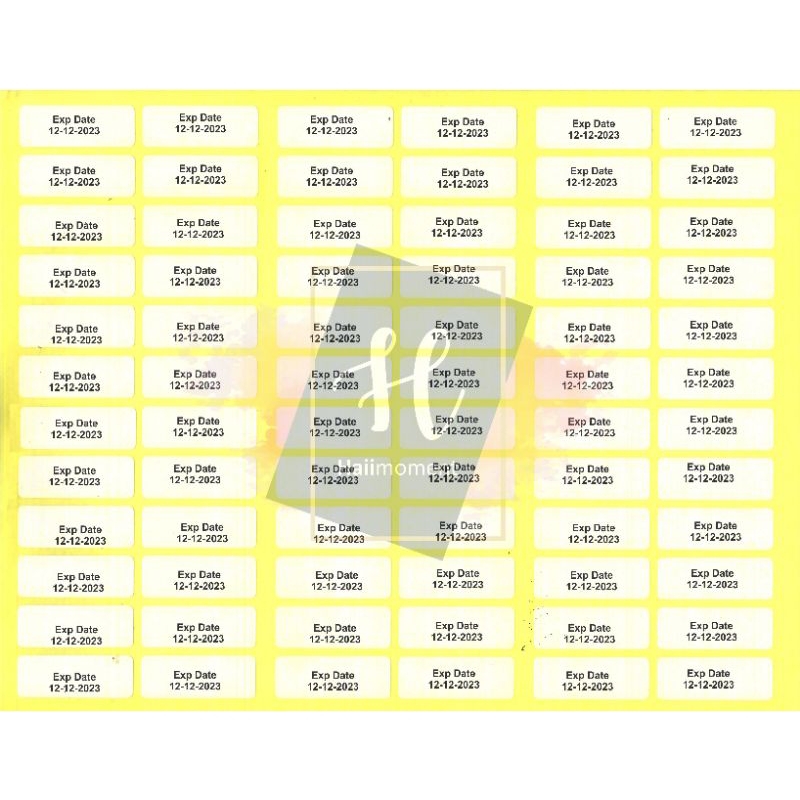 Jual Cetak Print Label Produk/ Makanan/ Parfum/ Exp Date/Barcode UK 123 ...