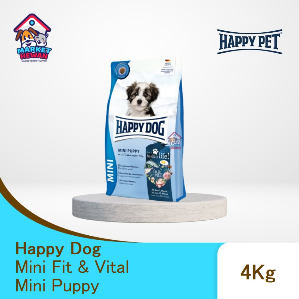 Jual Happy Dog Mini Fit & Vital Puppy 4 kg | Shopee Indonesia