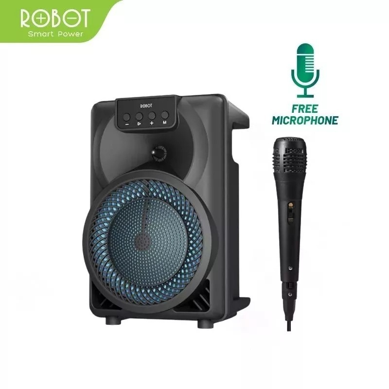 Jual Robot Rb350 Speaker Karaoke Portable Bluetooth 5 3 With Microphone Rgb Shopee Indonesia