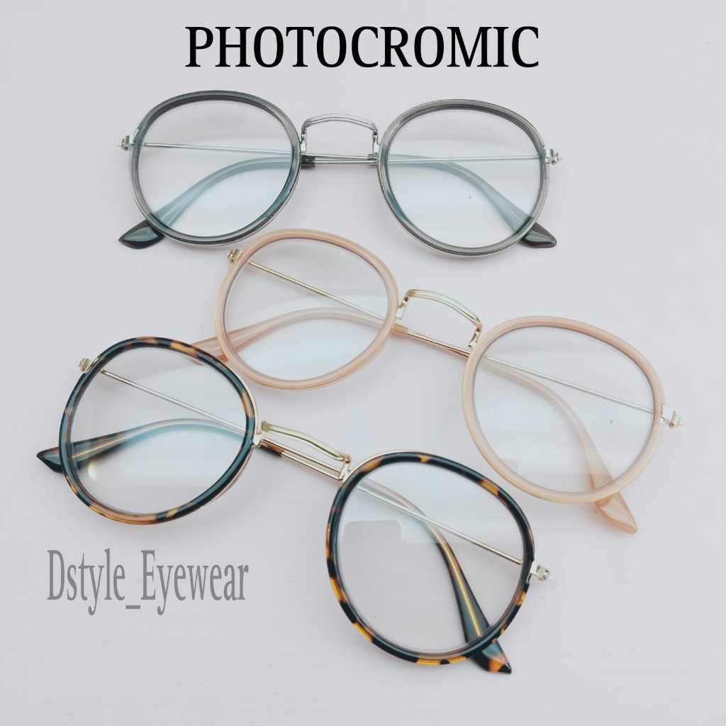 Jual Kacamata Frame Bulat Kacamata Wanita dan Pria Gaya Retro Round ...
